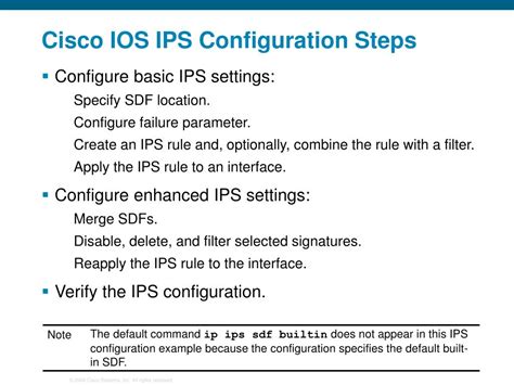 Ppt Configuring Cisco Ios Ips Features And Defense Powerpoint Presentation Id3319173