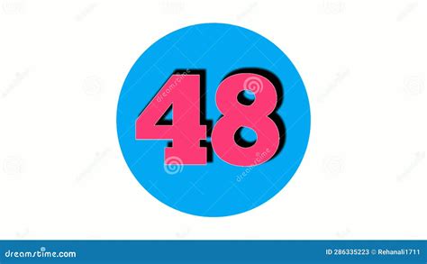 Number 48 Sign Symbol Animation Motion Graphics On White Background