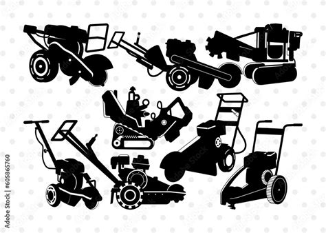 Stump Grinder SVG Machine Silhouette Stump Cutter Svg Tree Cutter Svg Removal Svg Stump