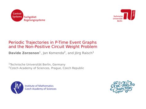 Pdf Presentation Of Periodic Trajectories In P Time Event Graphs And