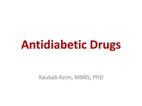 Ppt Antidiabetic Drugs Powerpoint Presentation Free Download Id