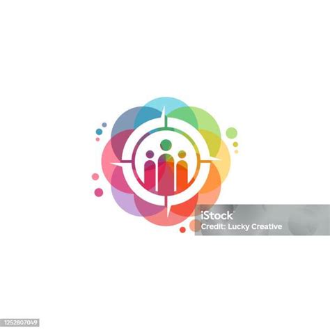 五顏六色的人導航標誌向量求職標誌設計範本設計概念標誌範本的標識元素向量圖形及更多一起圖片 一起 互聯網 位置描述 Istock