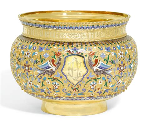 A Silver Gilt And CloisonnÉ Enamel Bratina Ovchinnikov Moscow 1893