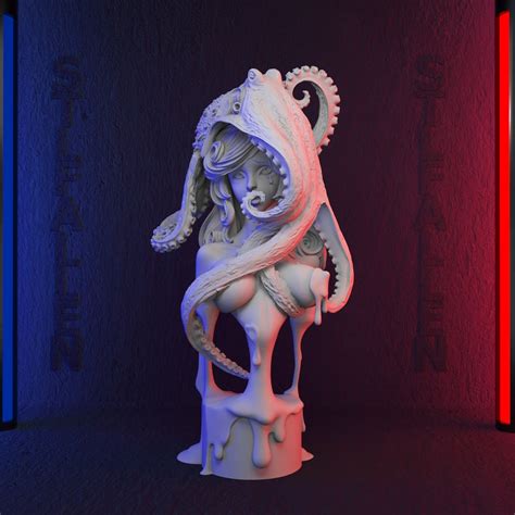 Octopus Girl 3d Printable Stl File Instant Download Fast And Easy