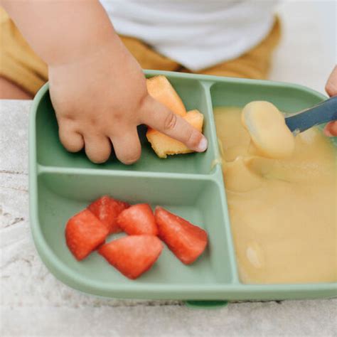 Béaba Plato De Silicona Con Ventosa Verde Salvia
