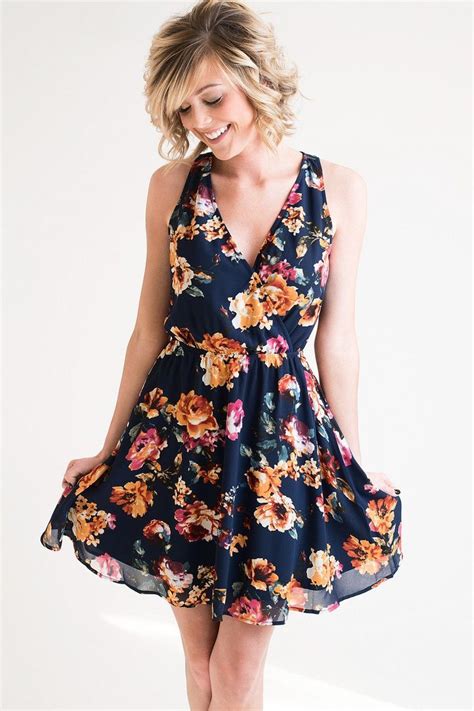 Blossoms On Blue Sundress Blue Sundress Sundress Fashion