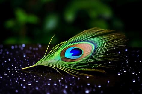 Premium Photo Photo Of Closeup Of A Peacock Feather 4k Wallpaper