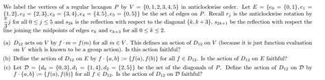 We Label The Vertices Of A Regular Hexagon P By V Chegg