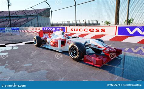 Racer Of Formula 1 In A Racing Car Race And Motivation Concept
