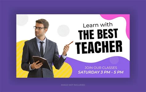 Premium Vector Youtube Video Thumbnail Online Classes Web Banner