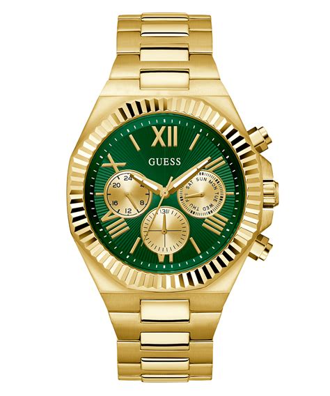 Guess Mens Gold Tone Multi Function Watch Gw0703g2 Guess Watches Us