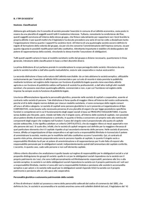 Tipi Di Società Diritto Comm Schemi E Mappe Concettuali Di Diritto