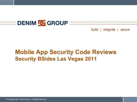 Mobile Application Security Code Reviews Ppt