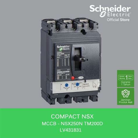 SCHNEIDER MCCB NSX250N TM200D 3P 3t LV431831