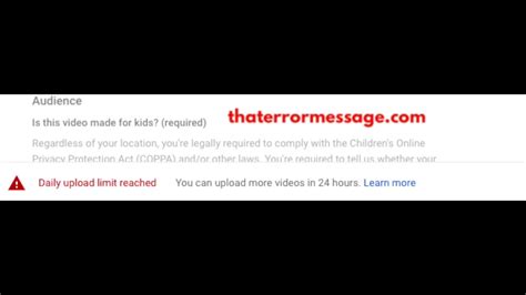 Daily Upload Limit Reached Youtube Youtube