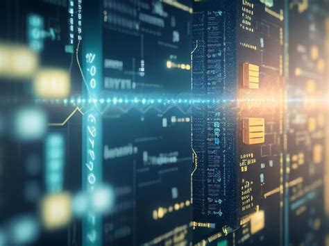 premium ai image blockchain concept big data binary code and future