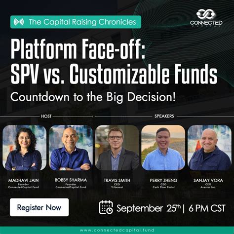 Connected Capital Fund On Linkedin Webinarcountdown Spvs Blindpool Customizable Capitalraising
