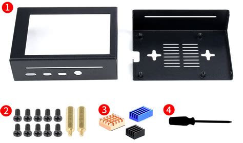 Aluminum Alloy Case For Raspberry Pi 4 Compatible With 3 5inch Display Pi4 Case Lcd 3 5