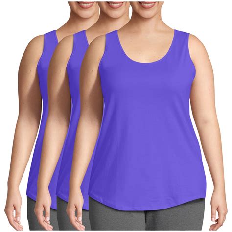 Fouhkni Plus Size Tank Tops For Women Sleeveless Round Neck Basic Loose