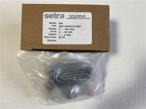 Pressure Sensor Setra Model 209 Unitex Canada Inc