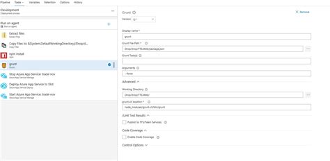 Gruntjs Grunt Task In Release Manager Default Not Found Stack Overflow