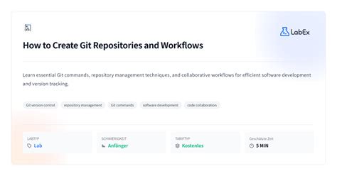 Git Repositorys Und Arbeitsabläufe Erstellen Labex