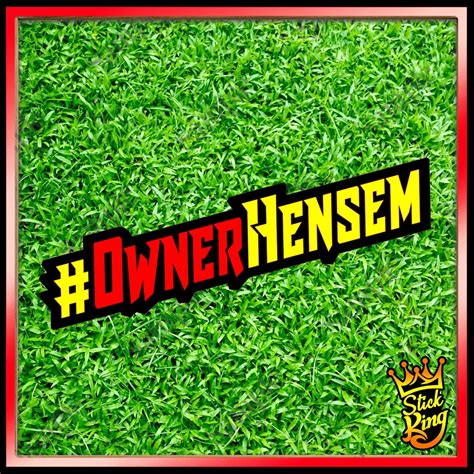 Stiker Hashtag Owner Hensem Glossy Soft Matte Ready Stock