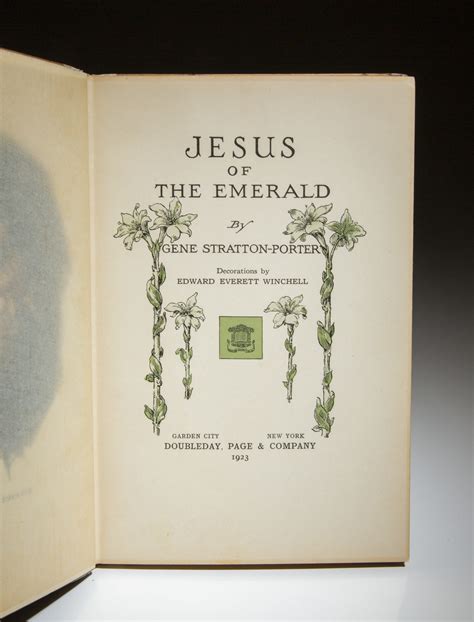 Jesus Of The Emerald Decorations By Edward Everett Winchell The First Edition Rare Books