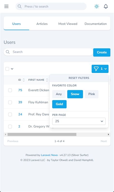 Github Dcasia Nova Pill Filter A Laravel Nova Filter That Renders Into Clickable Pills