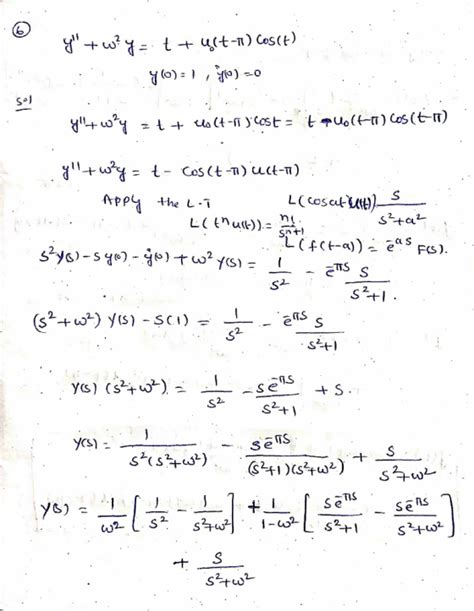 6 Solve An Ode Using Laplace Transforms For This Problem You Are To