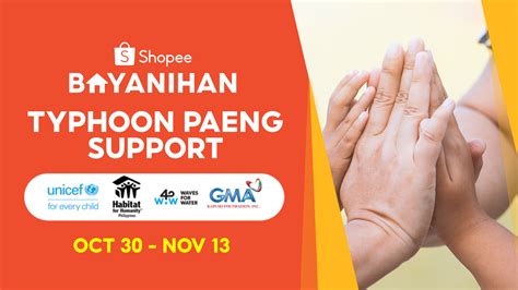 Help The Victims Of Typhoon Paeng Via Shopee Pinoy Manila