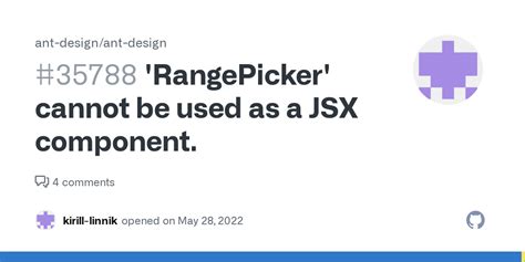 RangePicker Cannot Be Used As A JSX Component Issue Ant Design Ant Design GitHub
