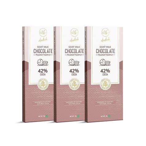 Goat Milk Chocolate Roasted Hazelnut 70g Aadvik Foods