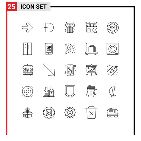 User Interface Pack Of 25 Basic Lines Of Global Search Currency Local