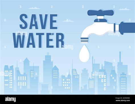 Plantillas De Ahorro De Agua Dibujado A Mano Dibujo Plano De Dibujos