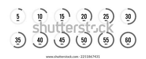 Set Stopwatch Timer Icon Illustration เวกเตอร์สต็อก ปลอดค่าลิขสิทธิ์