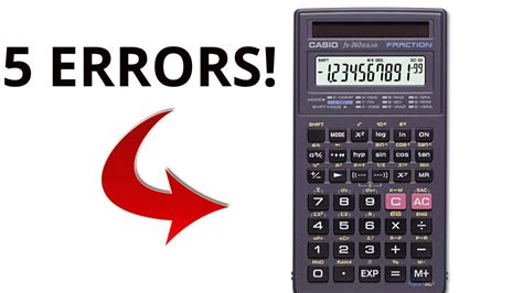 Getting 5 Errors On A Casio Calculator Youtube