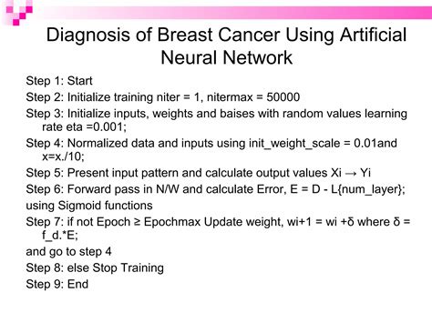 Breast Cancer Detection Using Artificial Neural Network Ppt