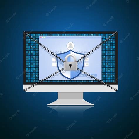 Premium Vector Concept Is Data Security Shield On Computer Protect