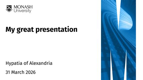 Github Quarto Monashpresentation Monash University Themed Beamer