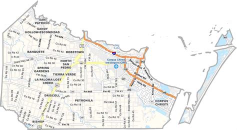 Nueces County Map Texas Us County Maps