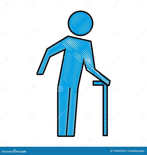 Old Man With Cane Silhouette Of Elderly Grandfather Walking In Park