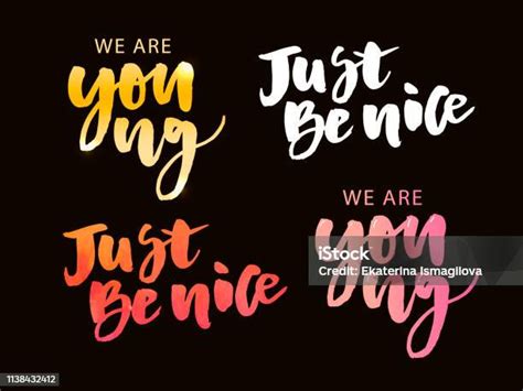 영원히 젊은 동기 부여 레터링 견적 타이포 그래피 인사말 카드 현대 잉크 서 예 날짜 카드 또는 T 셔츠 인쇄를 저장 합니다 개념에 대한 스톡 벡터 아트 및 기타 이미지