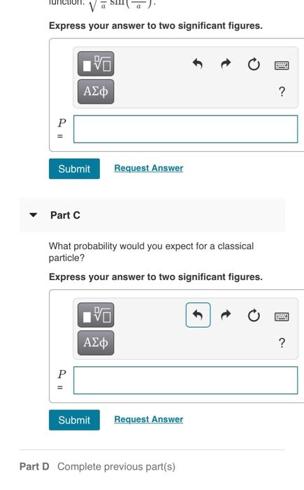 Solved Calculate The Probability That A Particle In A One Chegg