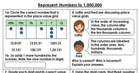 06 1 Represent Numbers To 1 000 000 Classroom Secrets