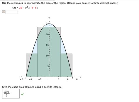 Solved Use The Rectangles To Approximate The Area Of The