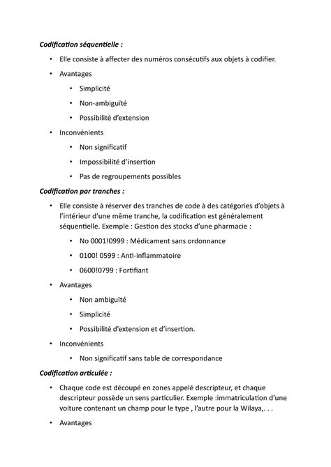 Codification Séquentielle Codification Séquentielle Elle Consiste à