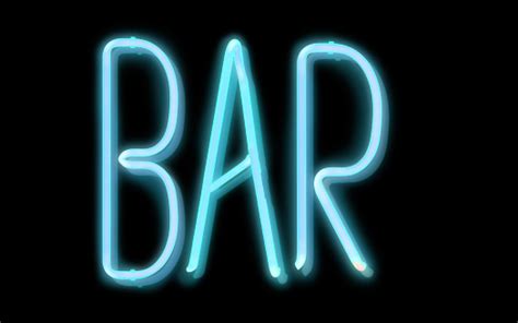 검은 색 배경에 파란색 네온 비문 Bar 빛나는 문자가 격리되었습니다 0명에 대한 스톡 사진 및 기타 이미지 0명 광고