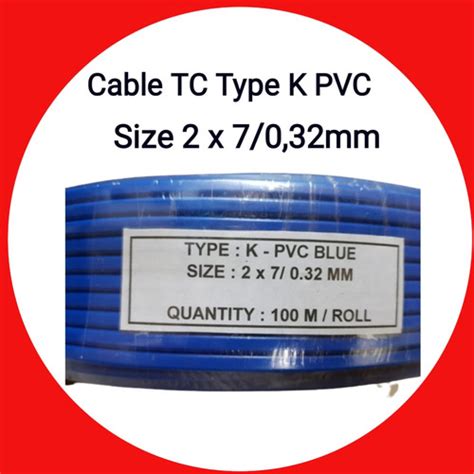 Jual Kabel Thermocouple Type K PVC Blue 2x 7 0 32 Mm Per Roll Jakarta