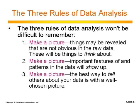 The Three Rules Of Data Analysis The Three